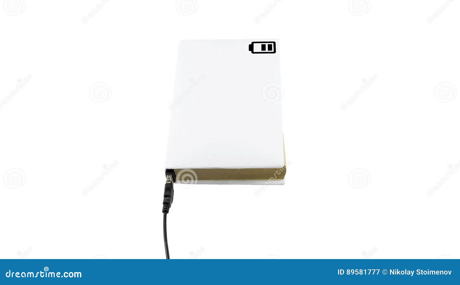 Charging a Book Connected To USB Stock Video - Video of black, learning ...