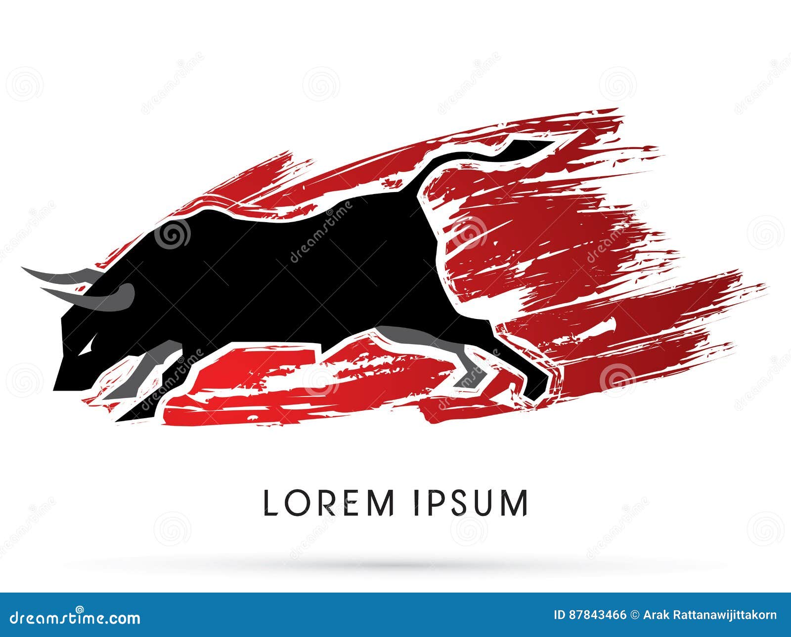 Bull Fighting Symbols On The Spain Flag Vector Illustration ...