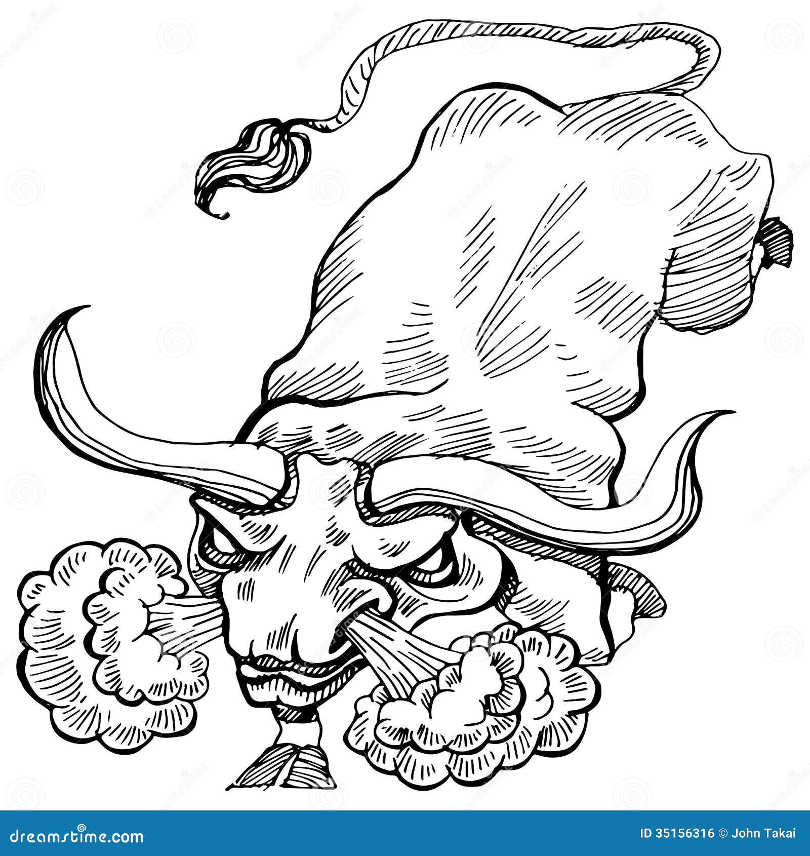 Charging Bull stock vector. Illustration of design, graphic - 35156316
