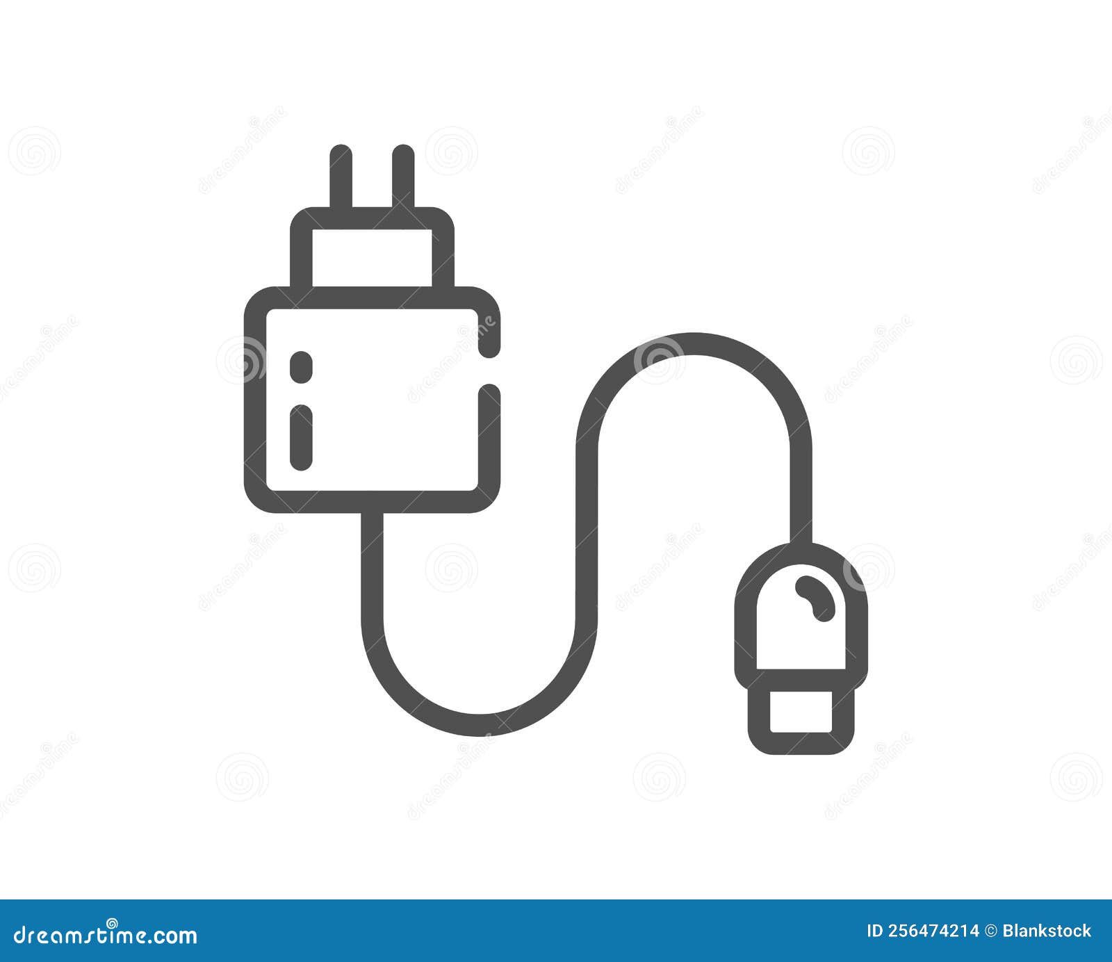 Charging Cable Line Icon. Mobile Accessories Sign. Vector Stock Vector ...