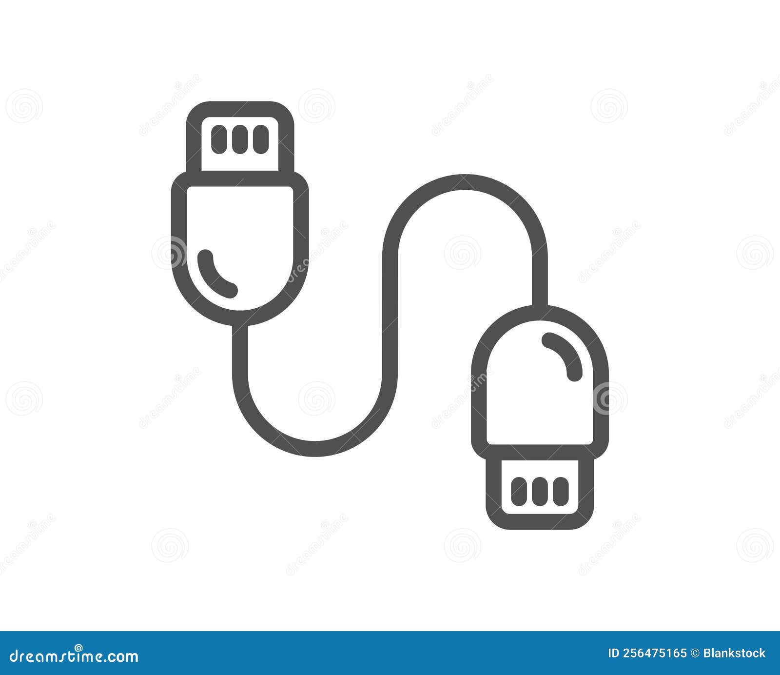 Charging Cable Line Icon. Mobile Accessories Sign. Vector Stock Vector ...