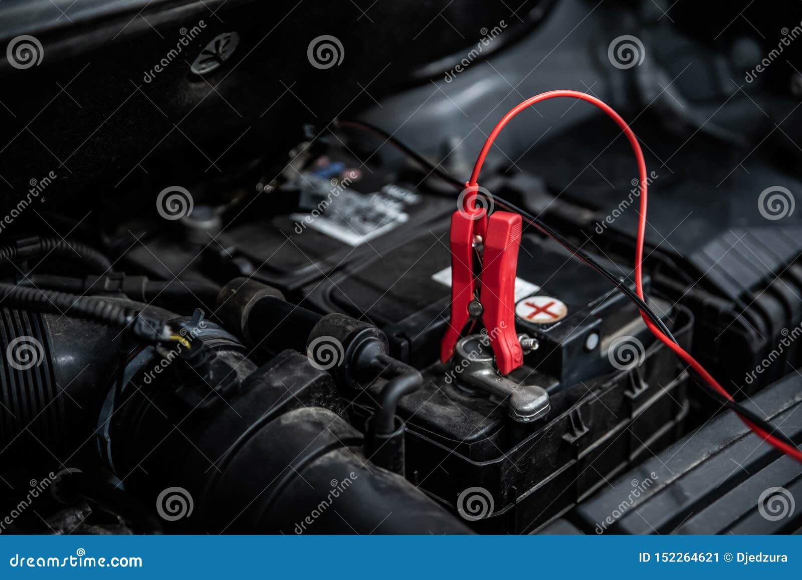Charging car battery stock image. Image of energy, discharged - 152264621