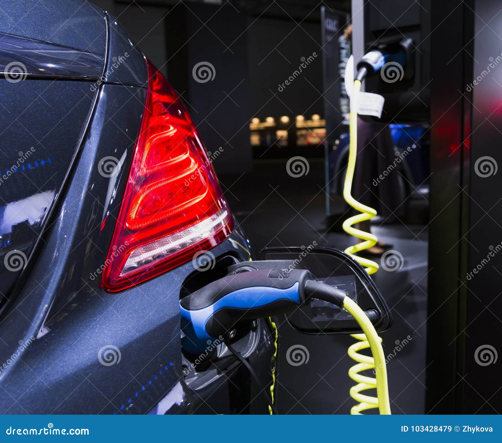 Socket for Car Modern Technology Blue Stock Image - Image of motor ...