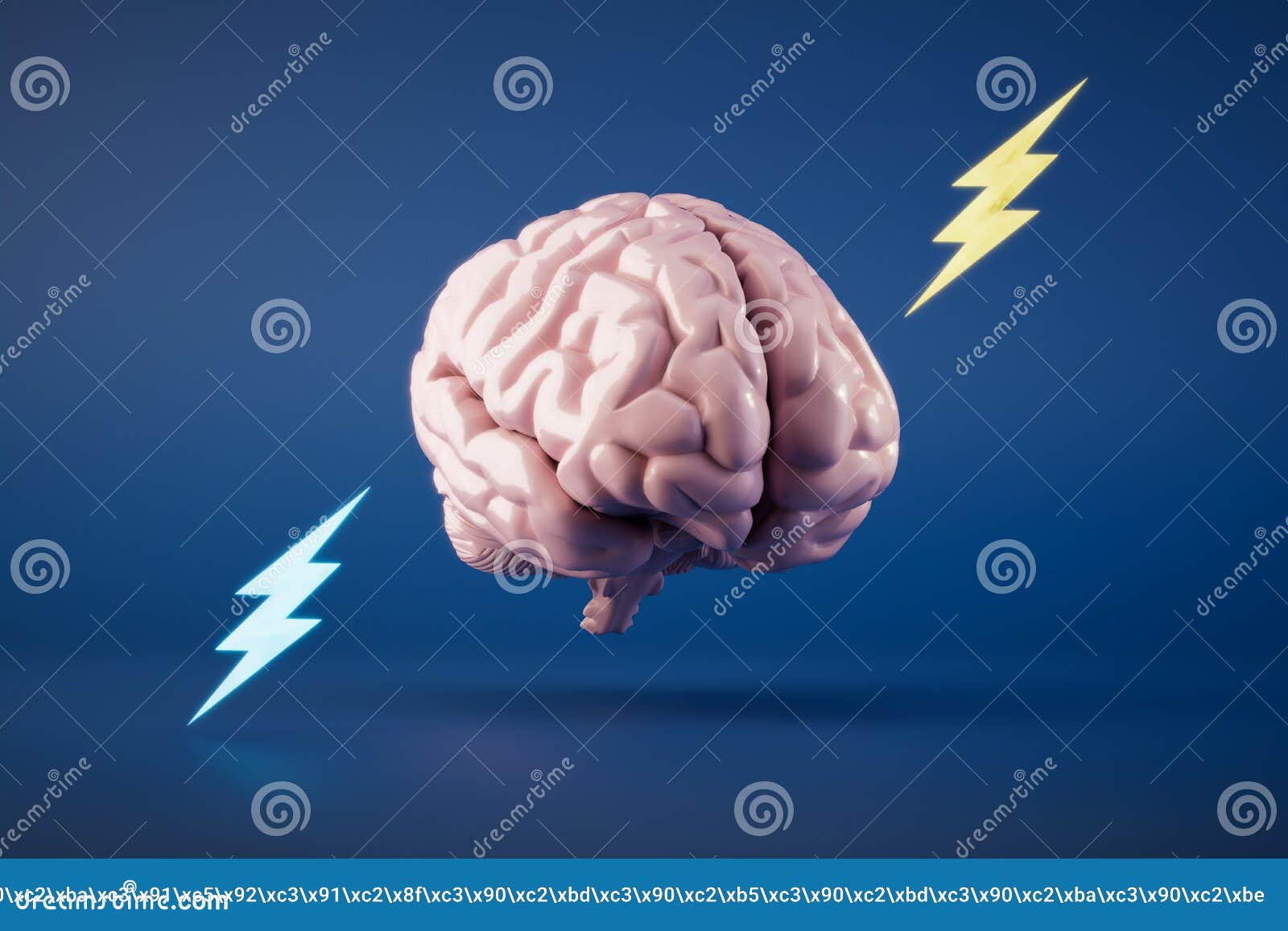 Charging Concept for the Brain. Idea Generation. a Brain Around Which ...