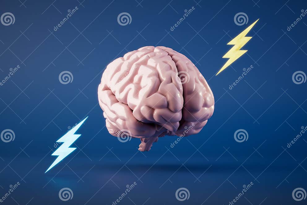 Charging Concept for the Brain. Idea Generation. a Brain Around Which ...