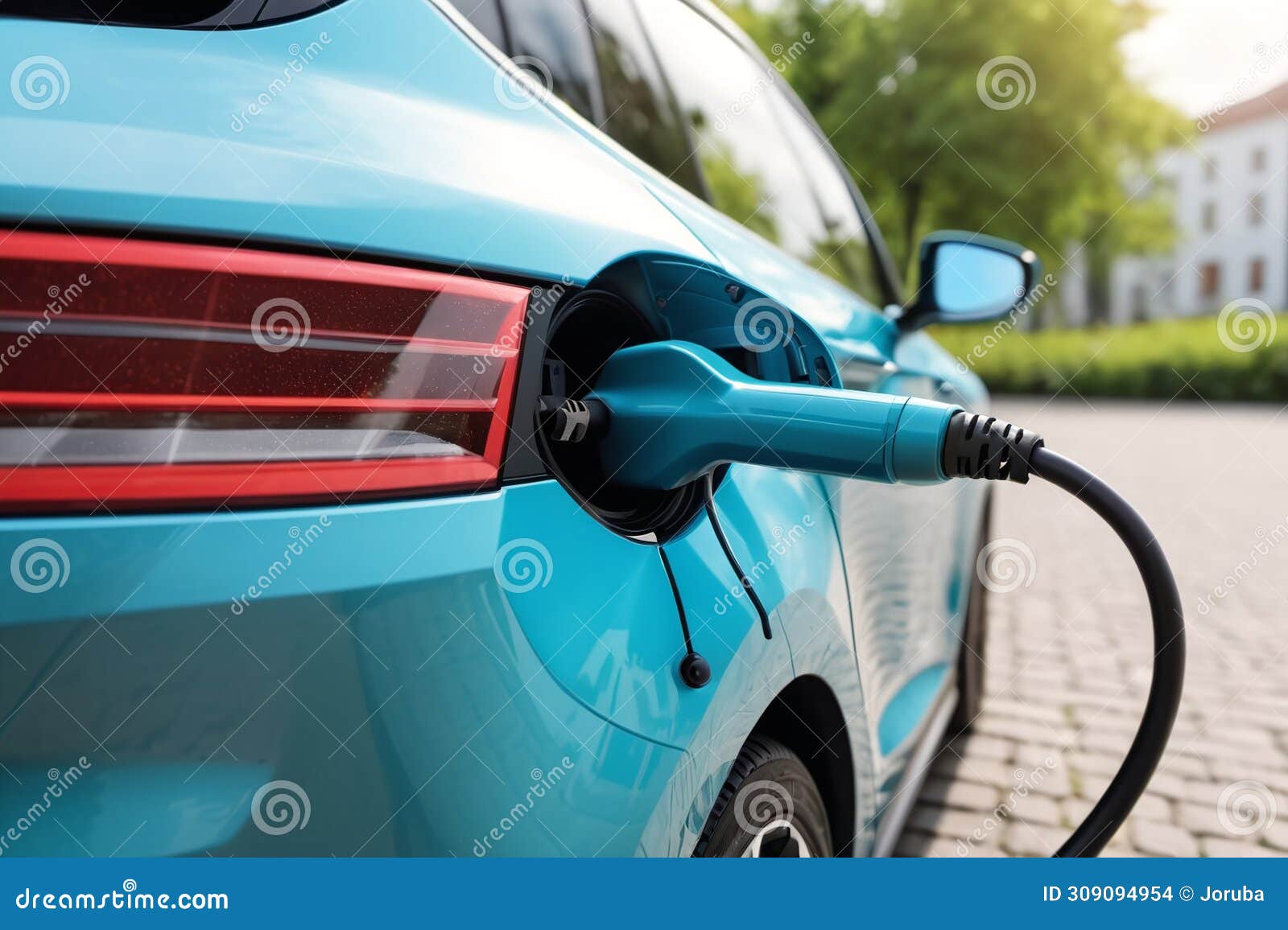 Charging E-car Symbol of E-mobility Stock Illustration - Illustration ...