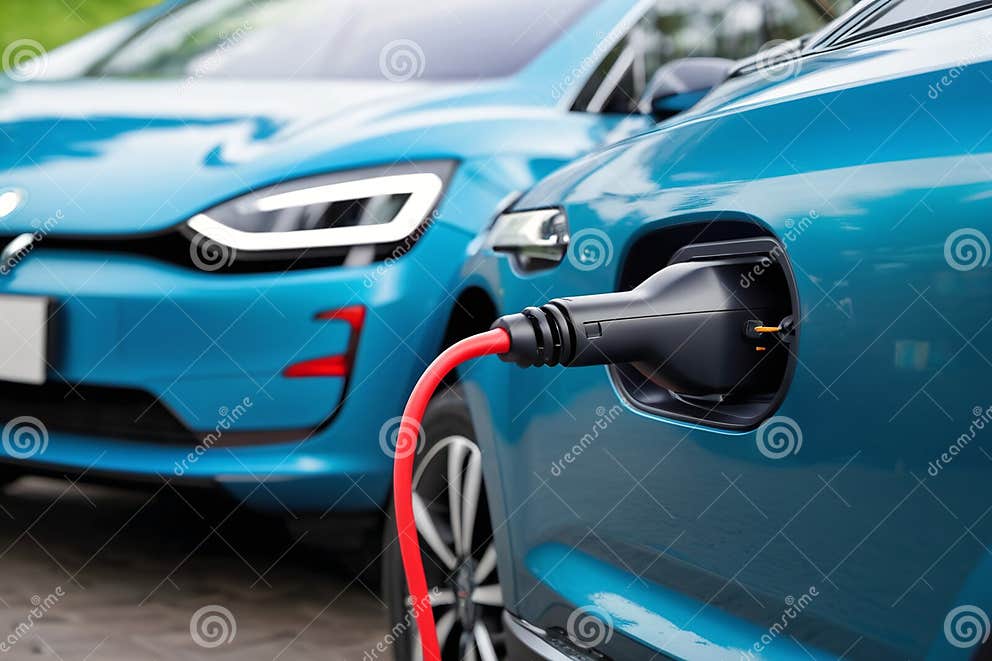 Charging E-car Symbol of E-mobility Stock Illustration - Illustration ...