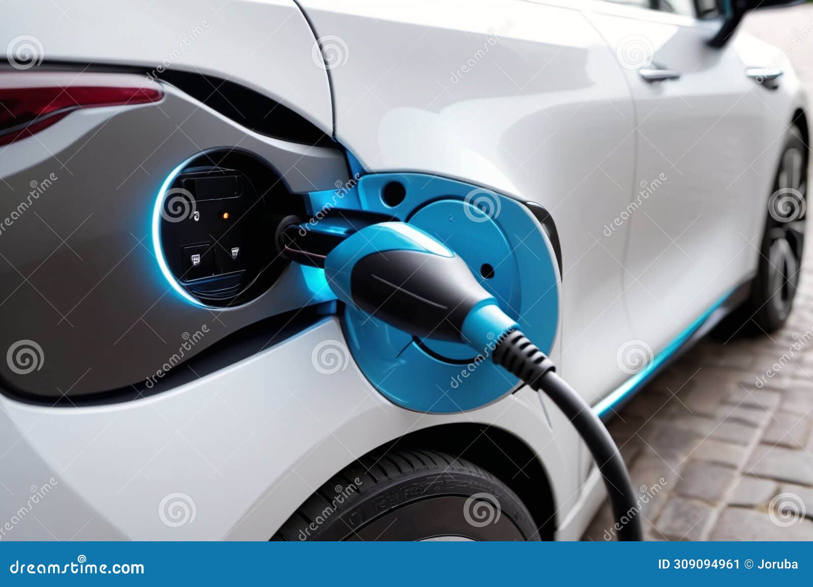 Charging E-car Symbol of E-mobility Stock Illustration - Illustration ...