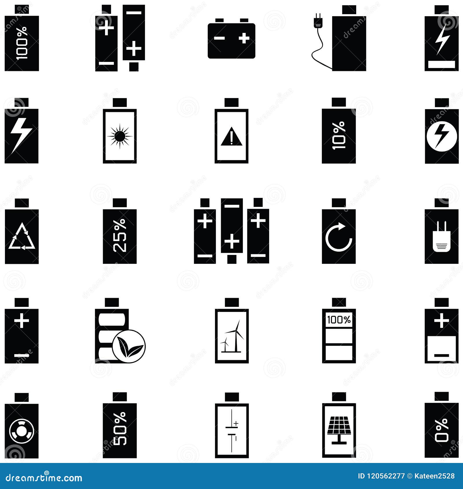 Charging icon set stock vector. Illustration of charger - 120562277