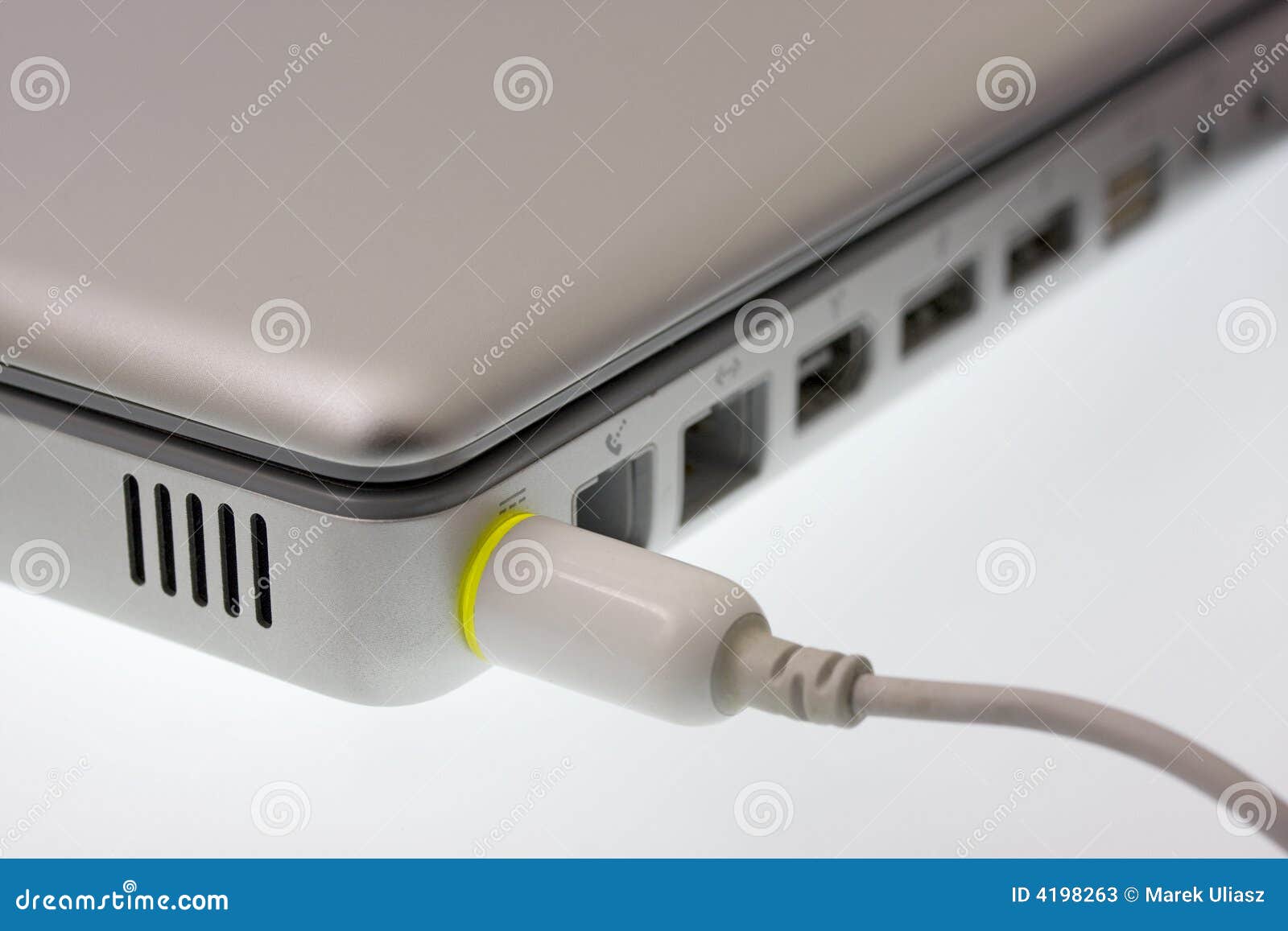 Charging laptop stock image. Image of charge, notebook - 4198263