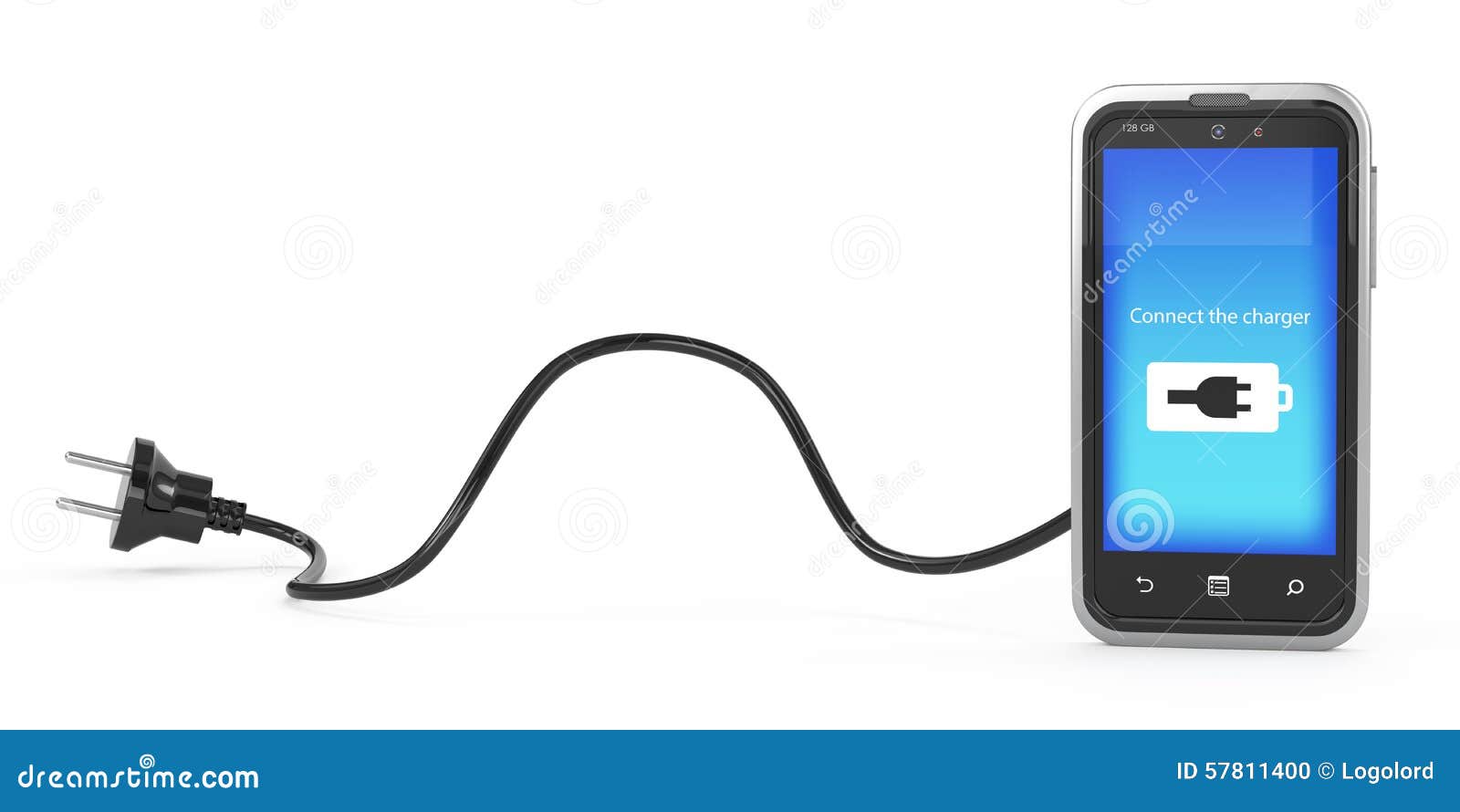 Charging the phone concept stock illustration. Illustration of icons ...