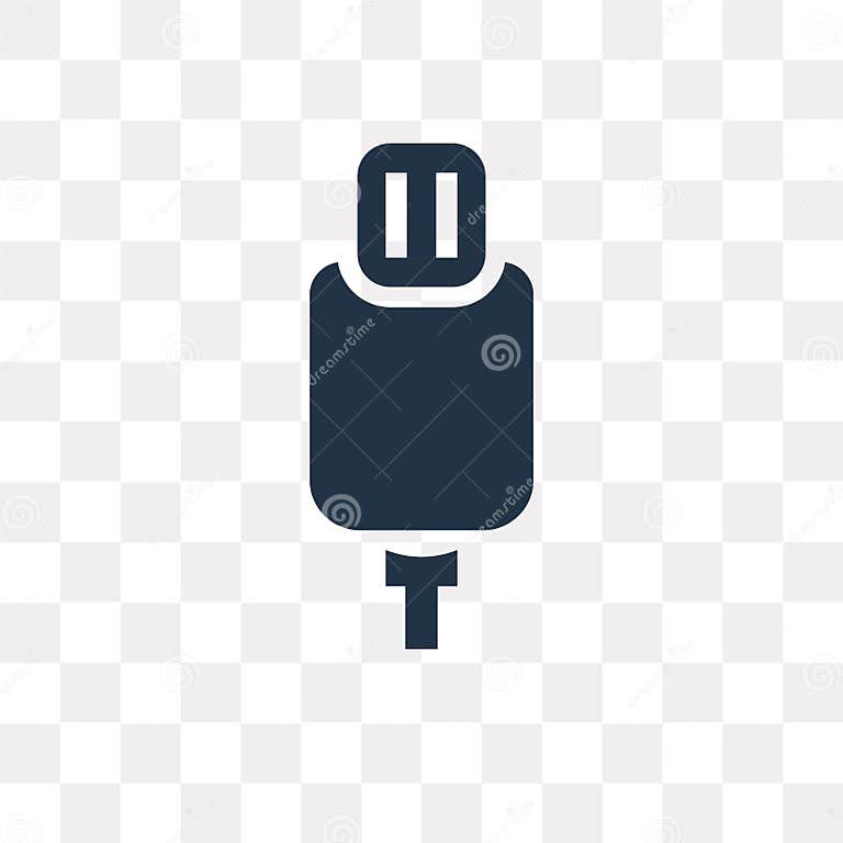 Charging Plug Vector Icon Isolated on Transparent Background, Ch Stock ...