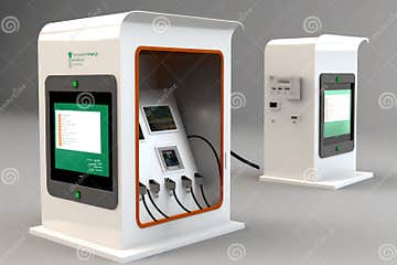 Charging Station Kiosk, with Visual Interface for Users To Select ...