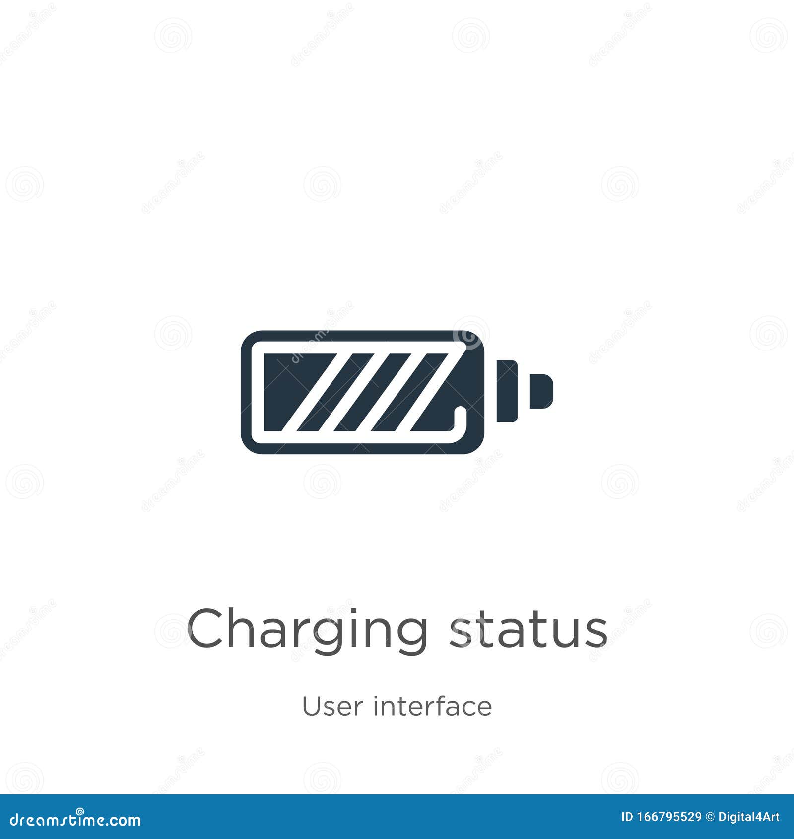 Charging Status Icon Vector. Trendy Flat Charging Status Icon from User ...