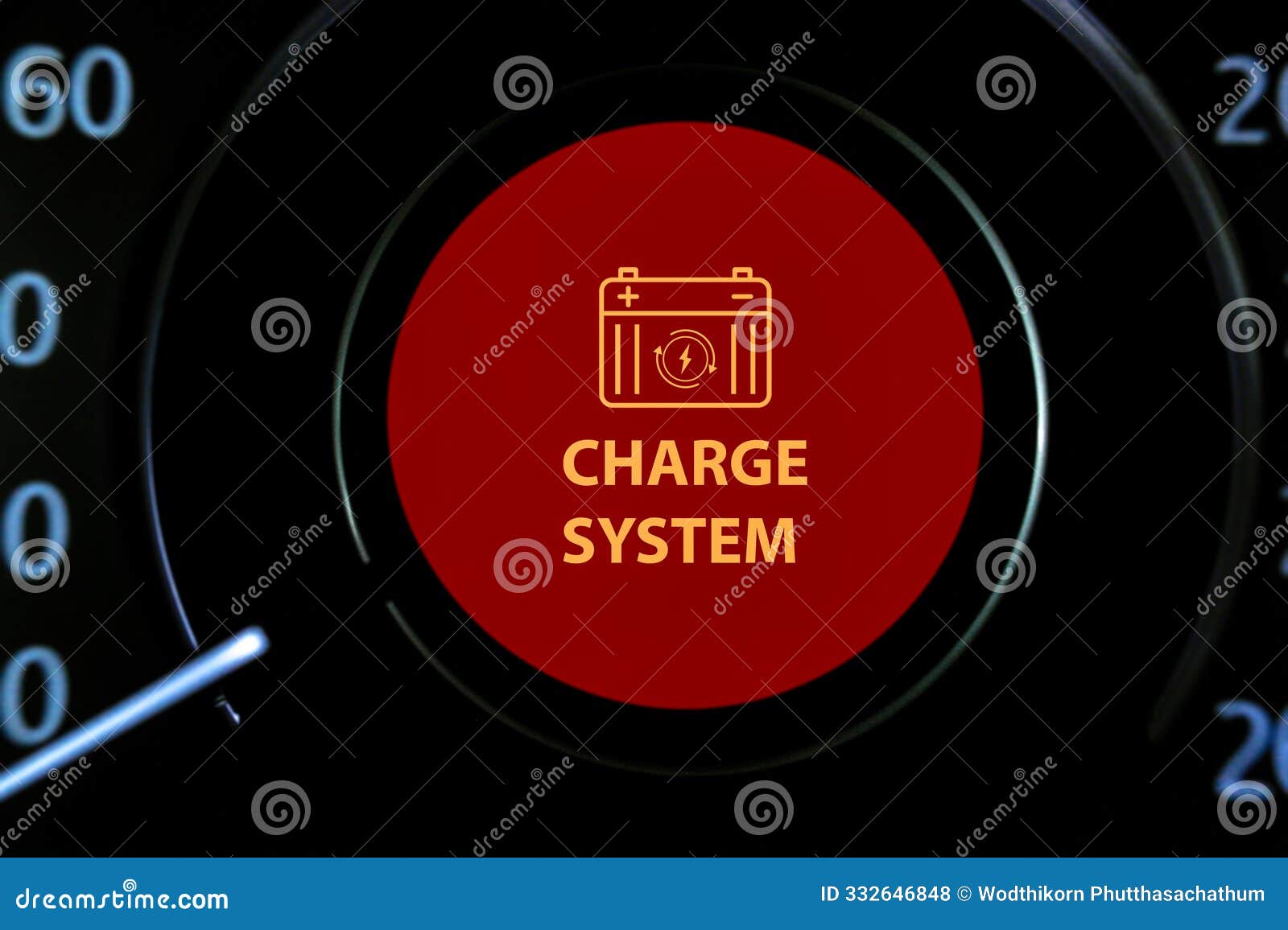 The Charging System Light Malfunction Showing on Screen Instrument ...