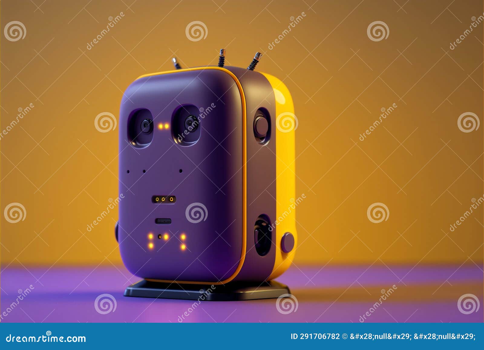 Charging Tation Electric 3d Robot Charging Station. Generative AI Stock ...