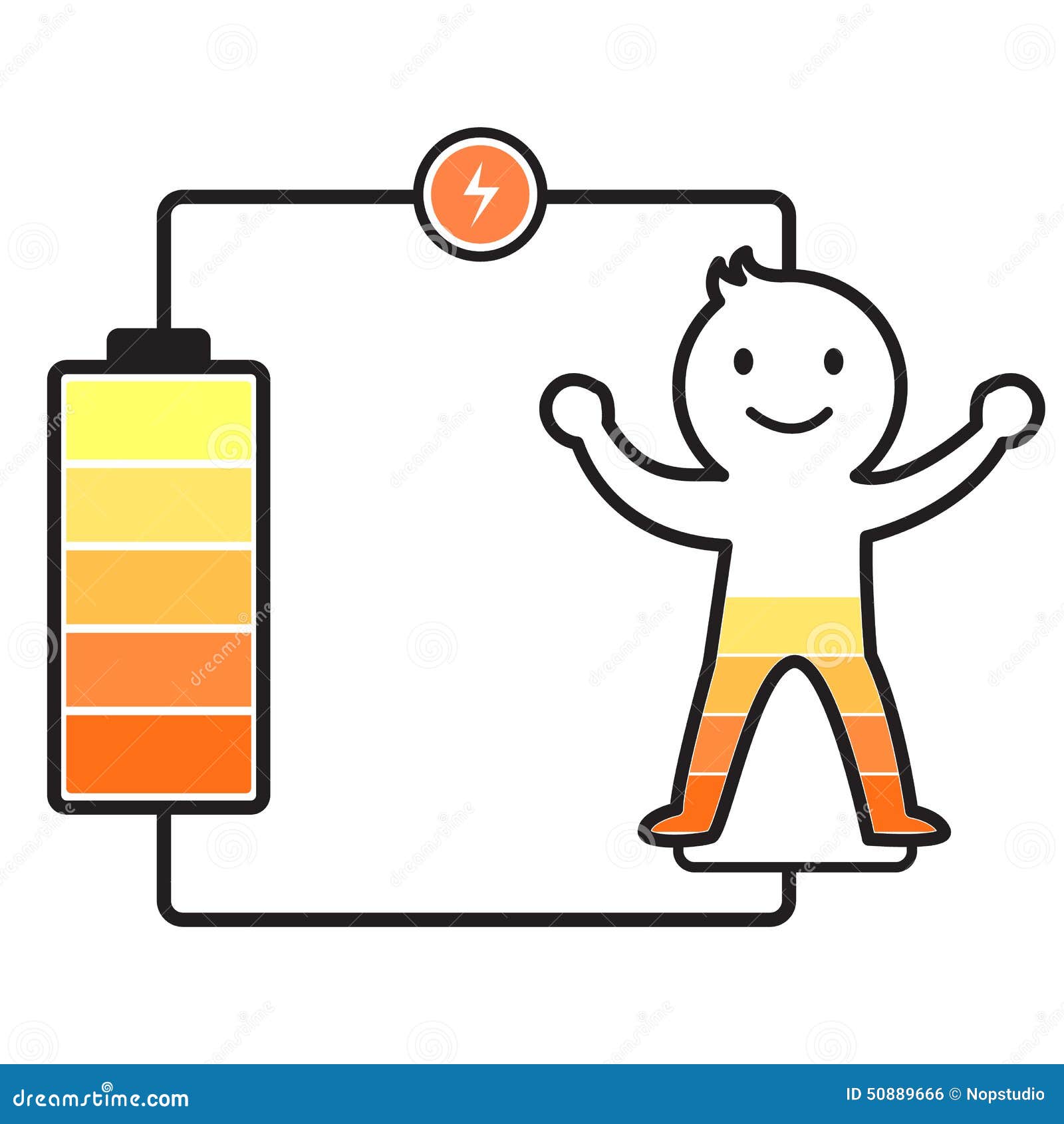 Charging Your Life Stock Vector - Image: 50889666