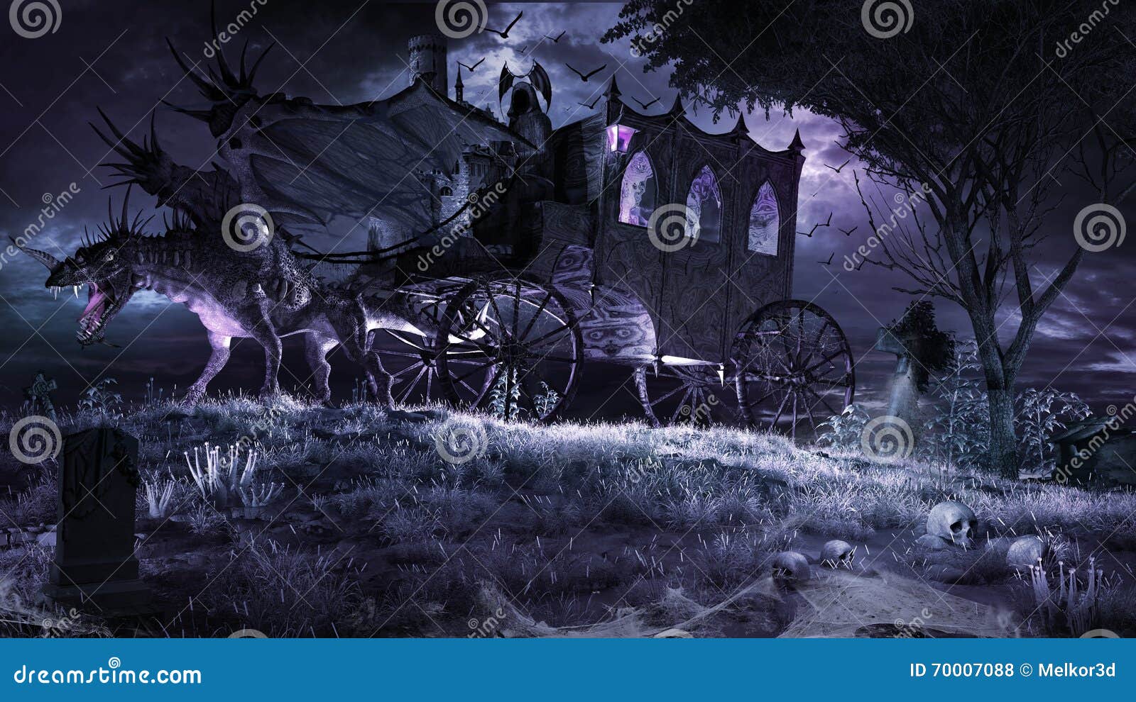 Chariot de vampire illustration stock. Illustration du gothique - 70007088