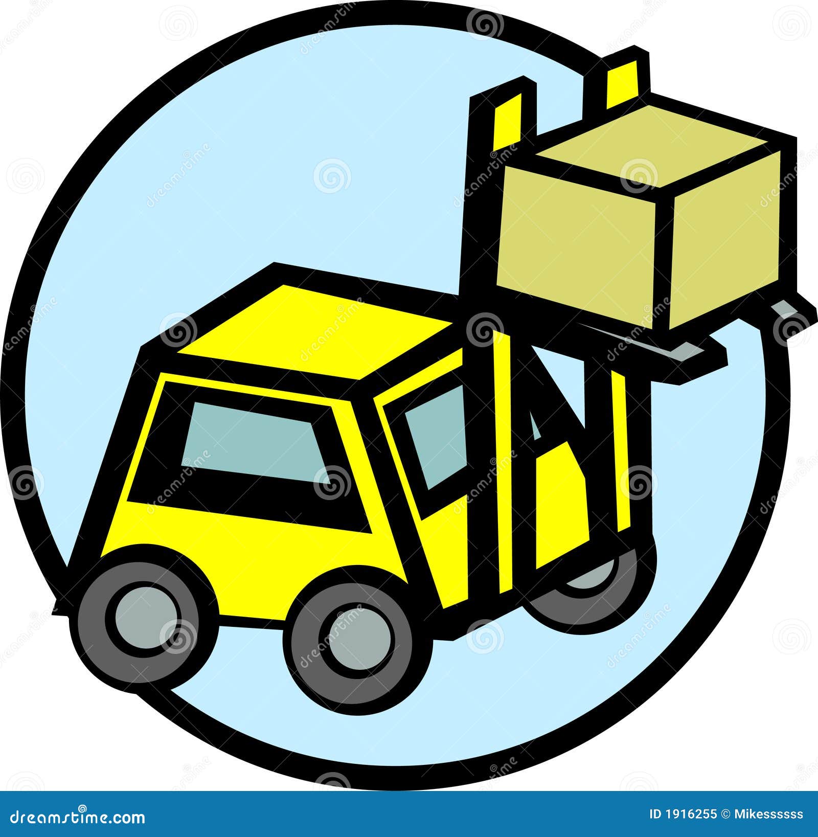 Chariot Gerbeur Soulevant Un Cadre Lourd Illustration de Vecteur ...