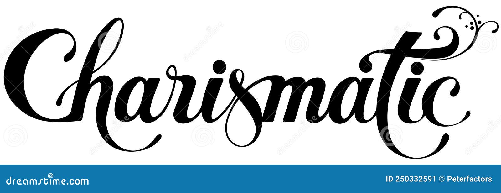 Charismatic - Custom Calligraphy Text Stock Vector - Illustration of ...