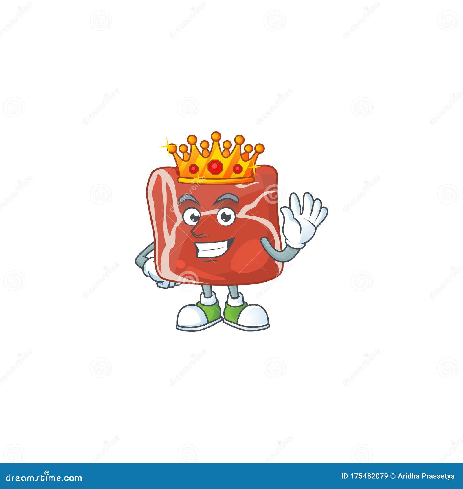 A Charismatic King of Beef Cartoon Character Design Stock Vector ...