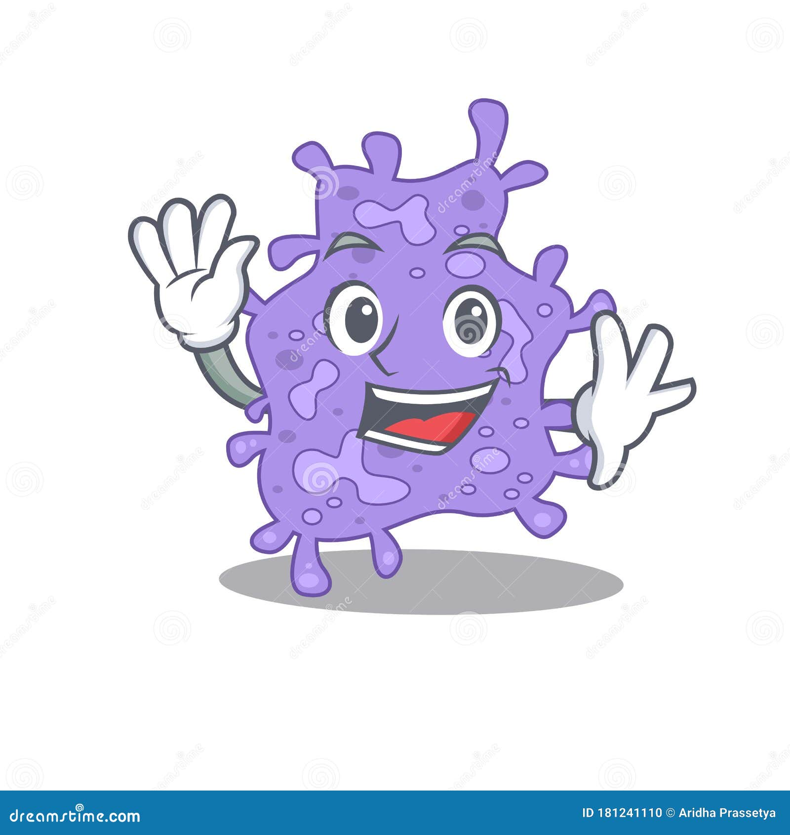 Smiling Staphylococcus Aureus Cartoon Design Style Has A Board Vector ...