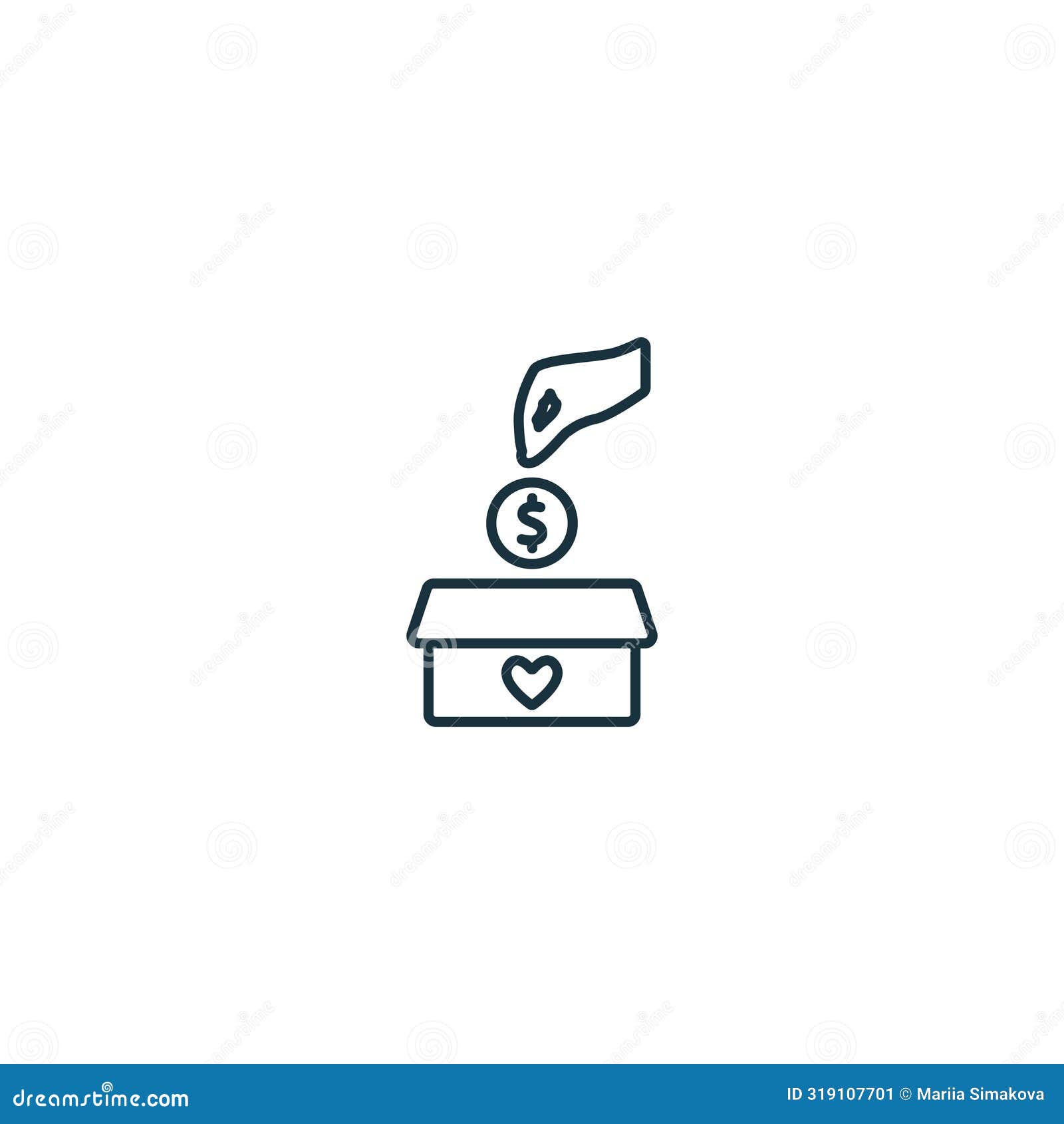 Charitable Donations Icon. Monochrome Simple Social Responsibility Icon ...