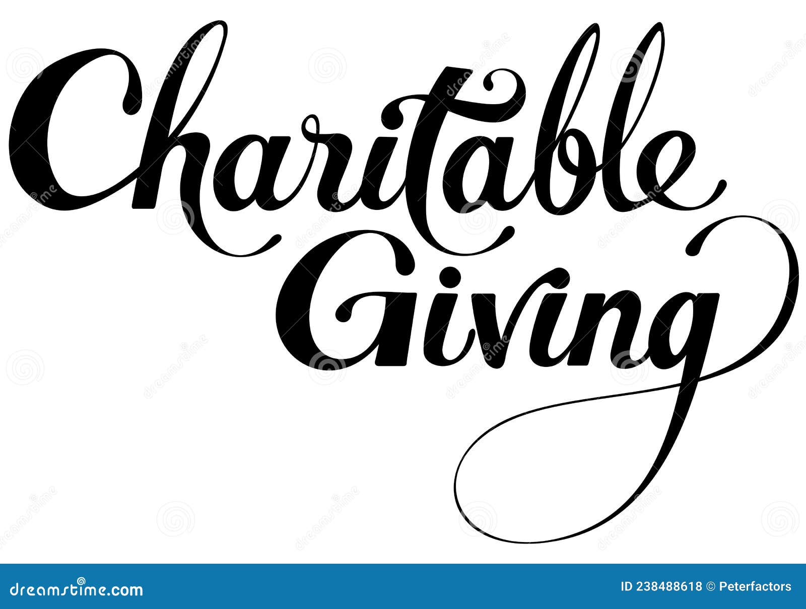 Charitable Giving - Custom Calligraphy Text Vector Illustration ...