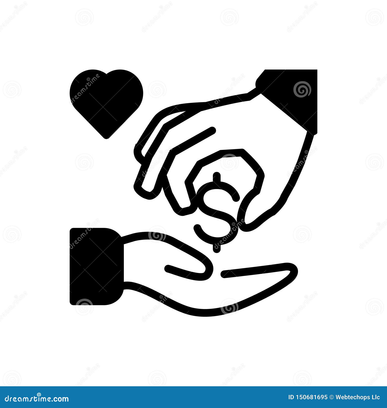 Black Solid Icon for Charitable, Eclectic and Gracious Stock Vector ...