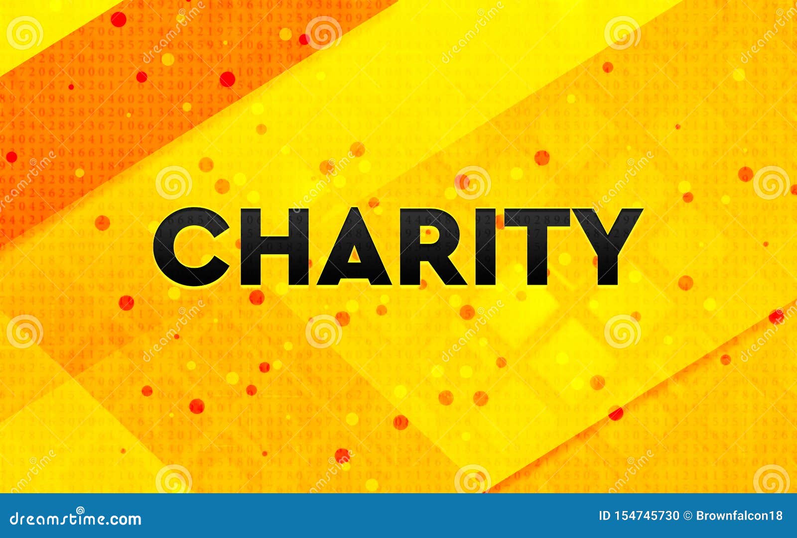 Charity Abstract Digital Banner Yellow Background Stock Illustration ...