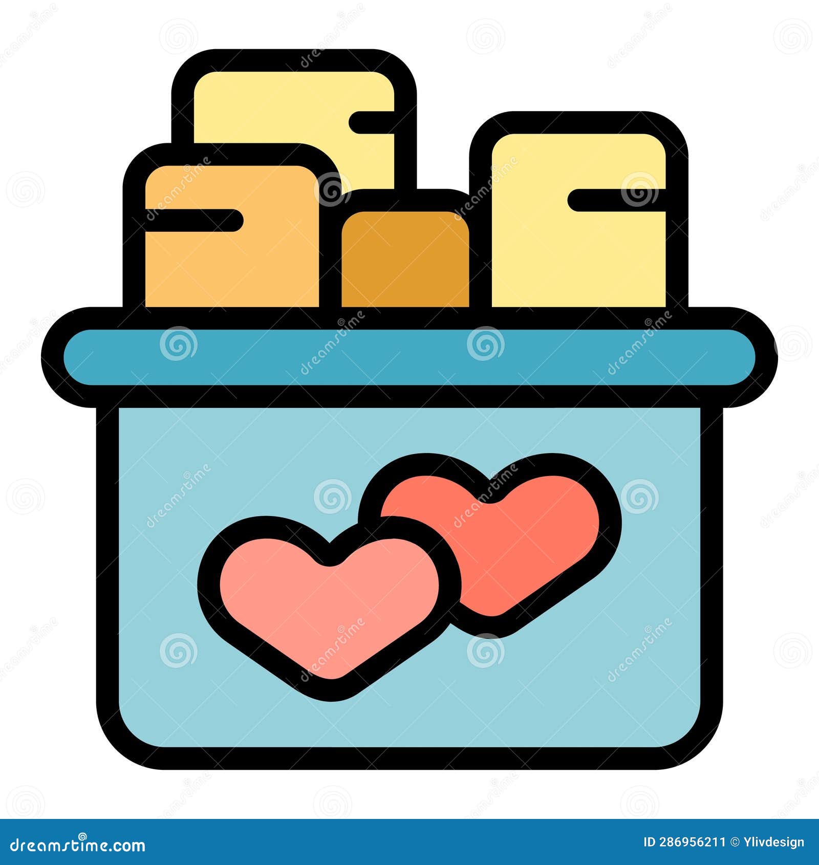 Charity Box Icon Vector Flat Stock Vector - Illustration of volunteer ...