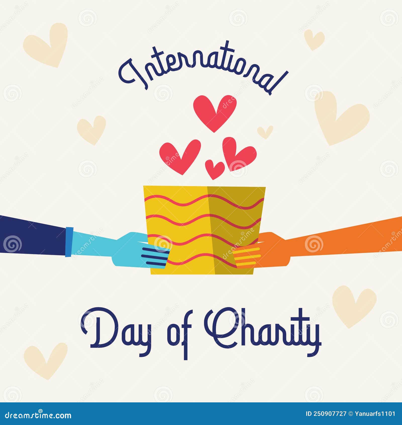 Charity Day Web Banner Background Illustration Vector Stock Vector ...