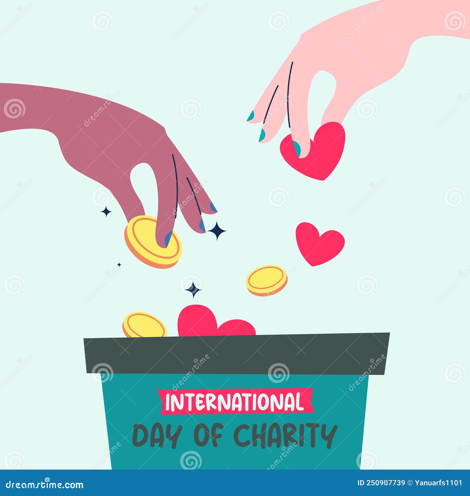 Charity Day Web Banner Background Illustration Vector Stock Vector ...