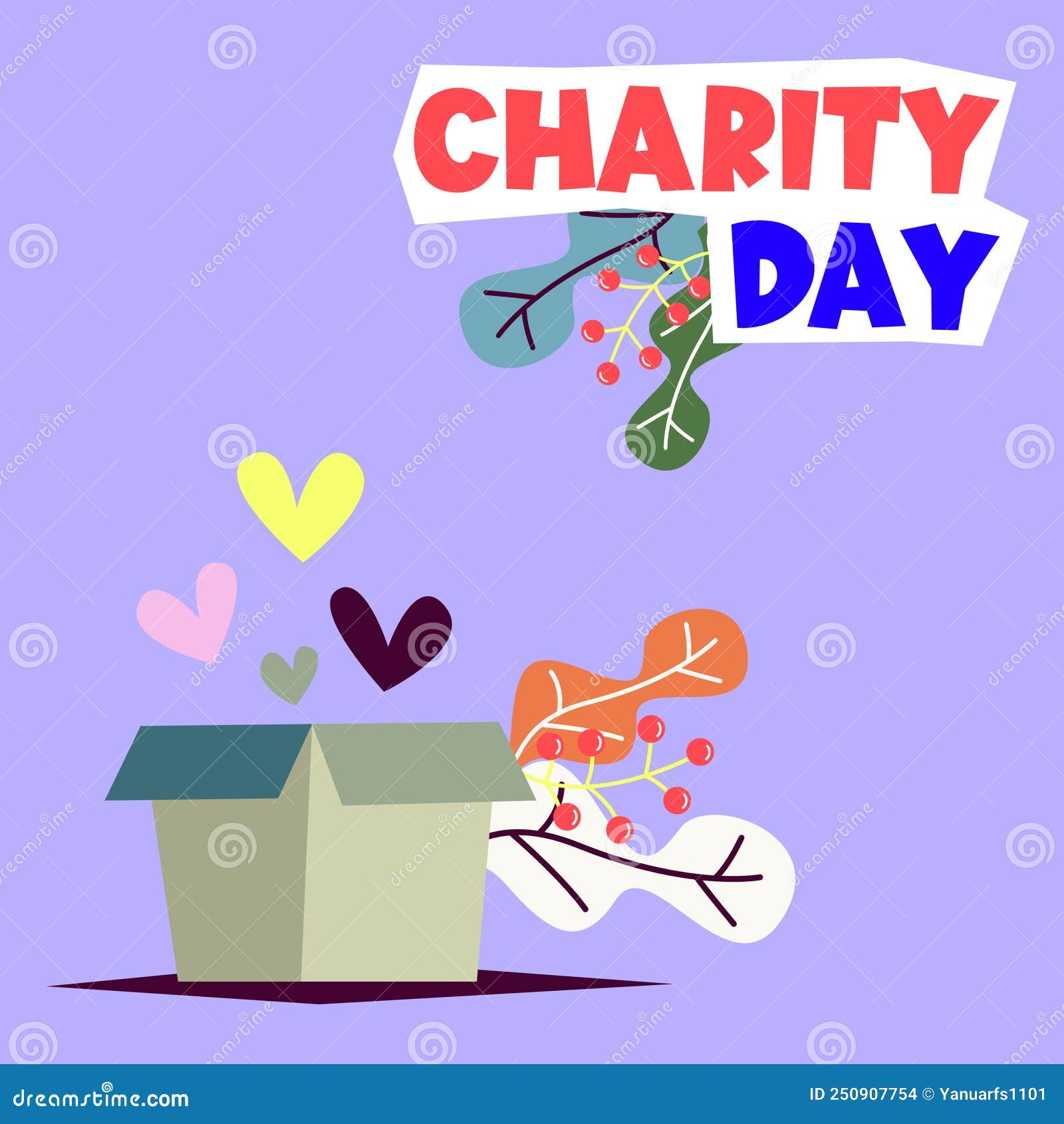 Charity Day Web Banner Background Illustration Vector Stock Vector ...
