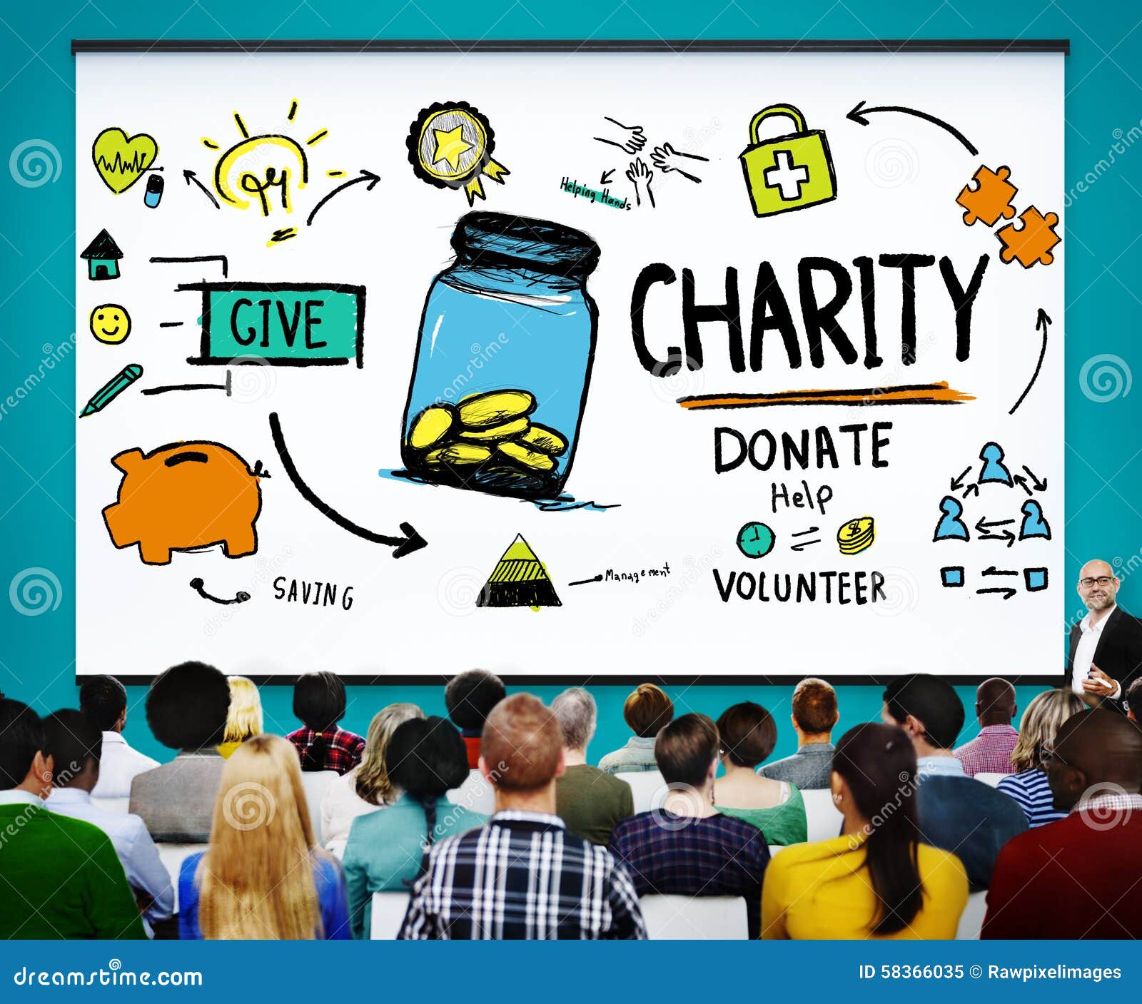 Charity Donate Help Give Saving Sharing Support Volunteer Concep Stock ...