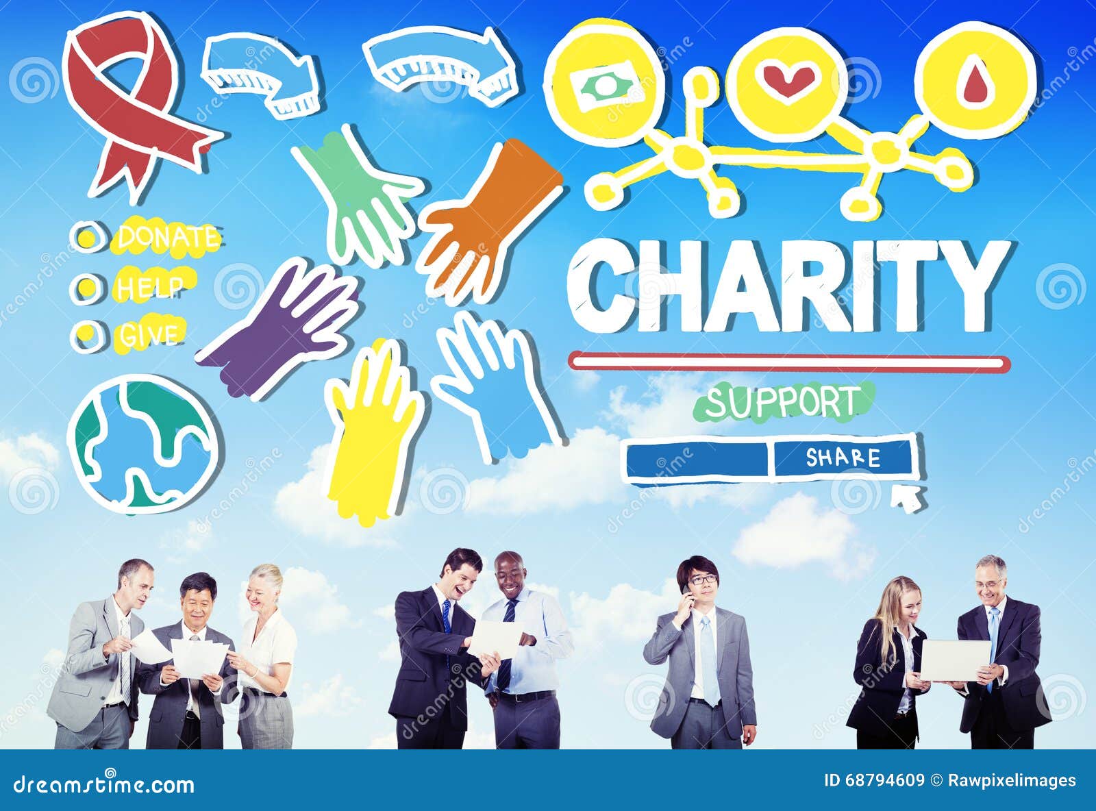 Charity Donation Give Help Support Concept Stock Photo - Image: 68794609