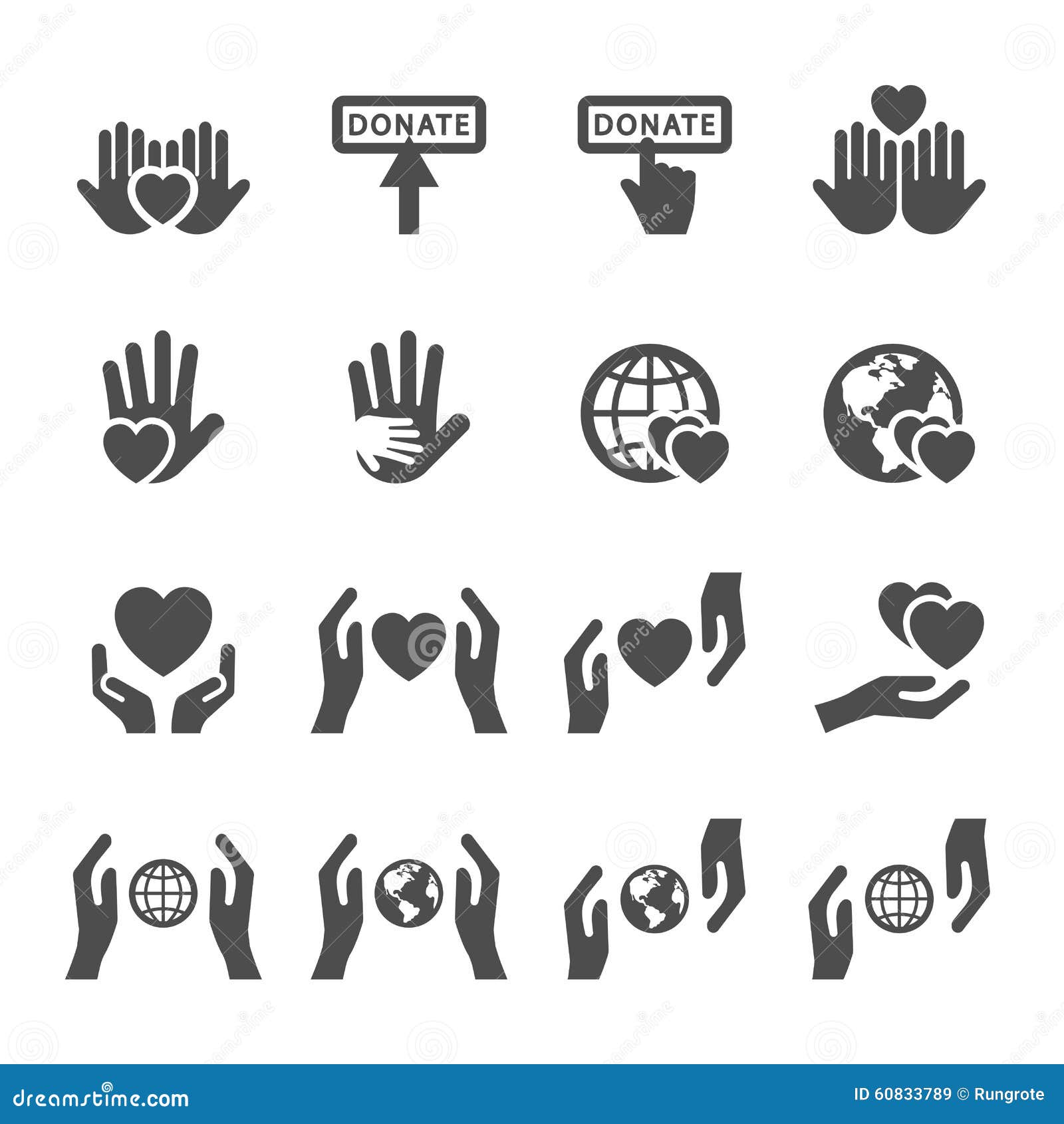 Charity and Donation Icon Set 4, Vector Eps10 Stock Vector ...