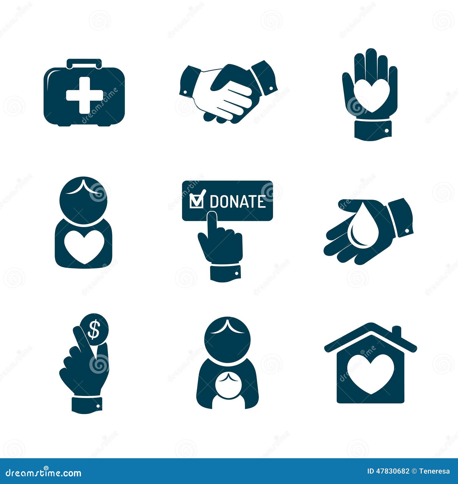 Donation Icons Vector Illustration | CartoonDealer.com #67690918