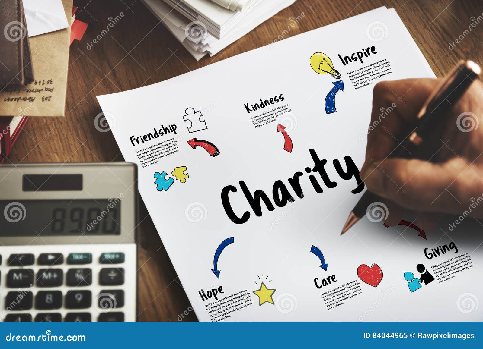 Charity Donations Help Support Giving Community Concept Stock Image ...