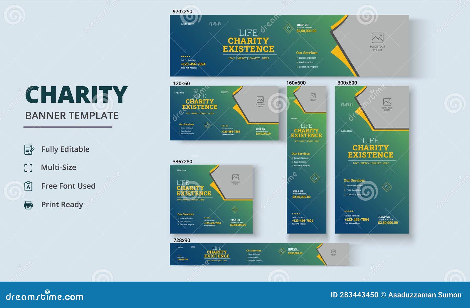 Charity Flyer Banner, Life Charity Existence Promotion, Education ...