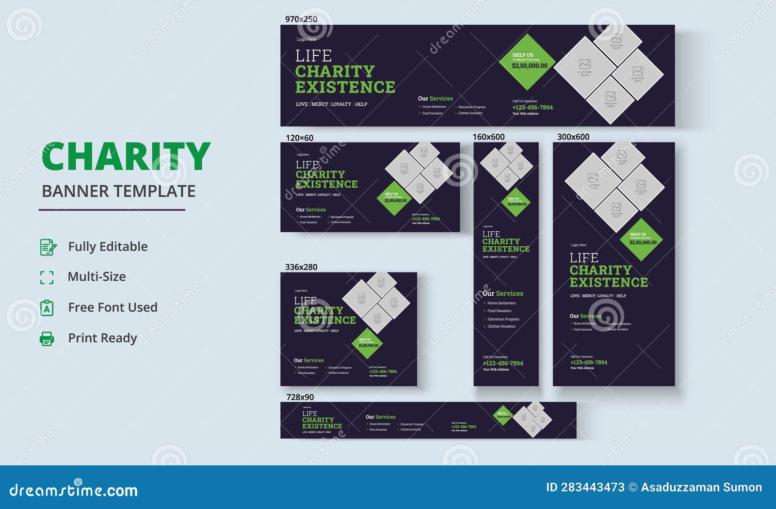 Charity Flyer Banner, Life Charity Existence Promotion, Education ...