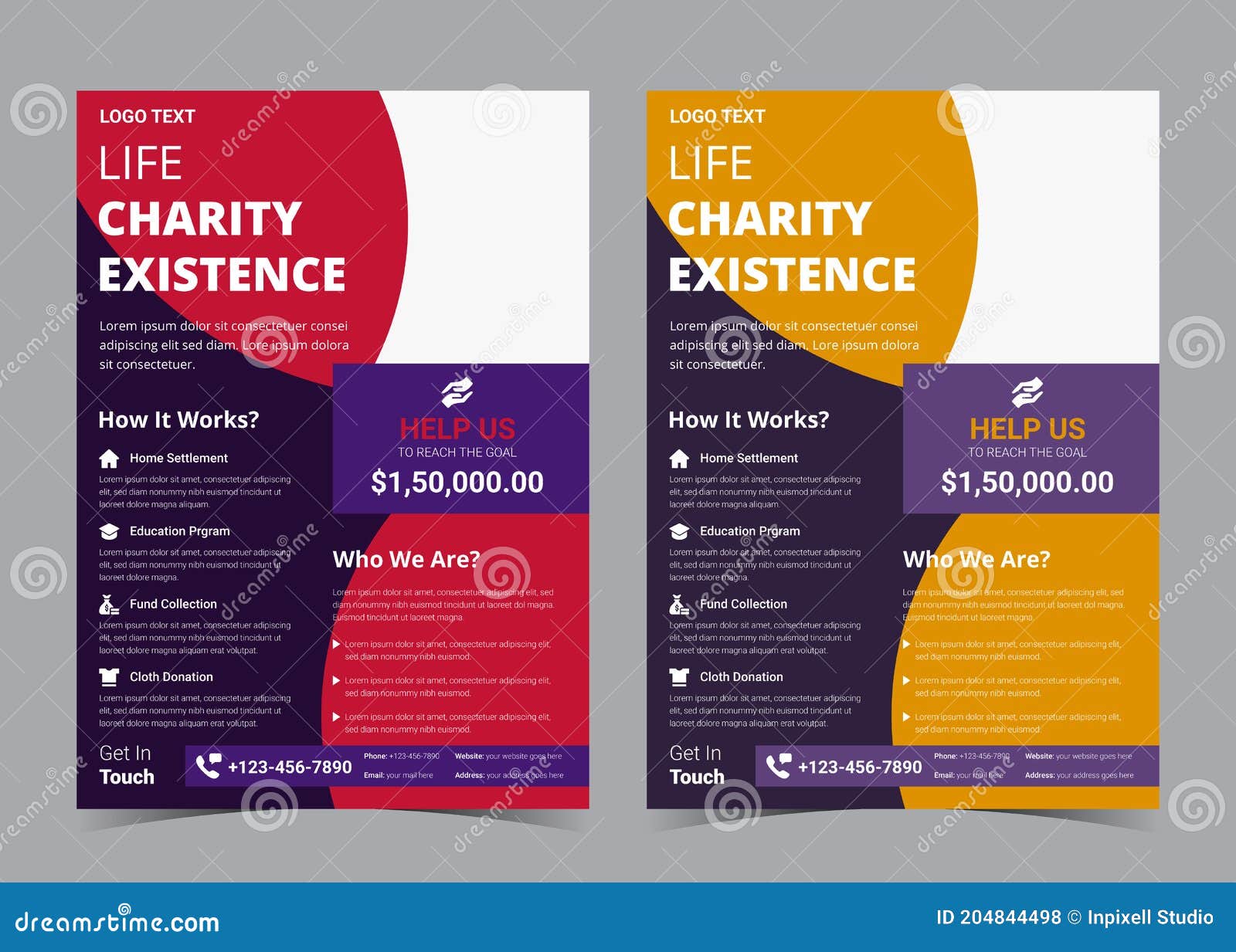 Charity Flyer Design. Life Charity Existence Promotion . Education ...