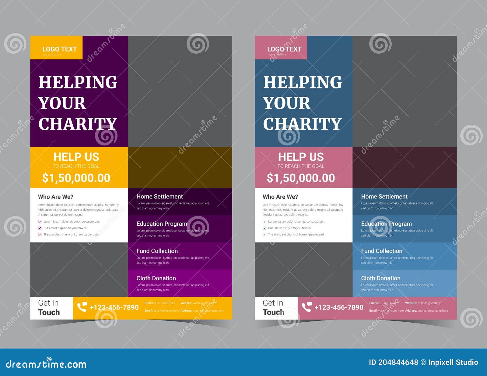 Charity Flyer Design Template. Promotion Flyer Template for Charity ...
