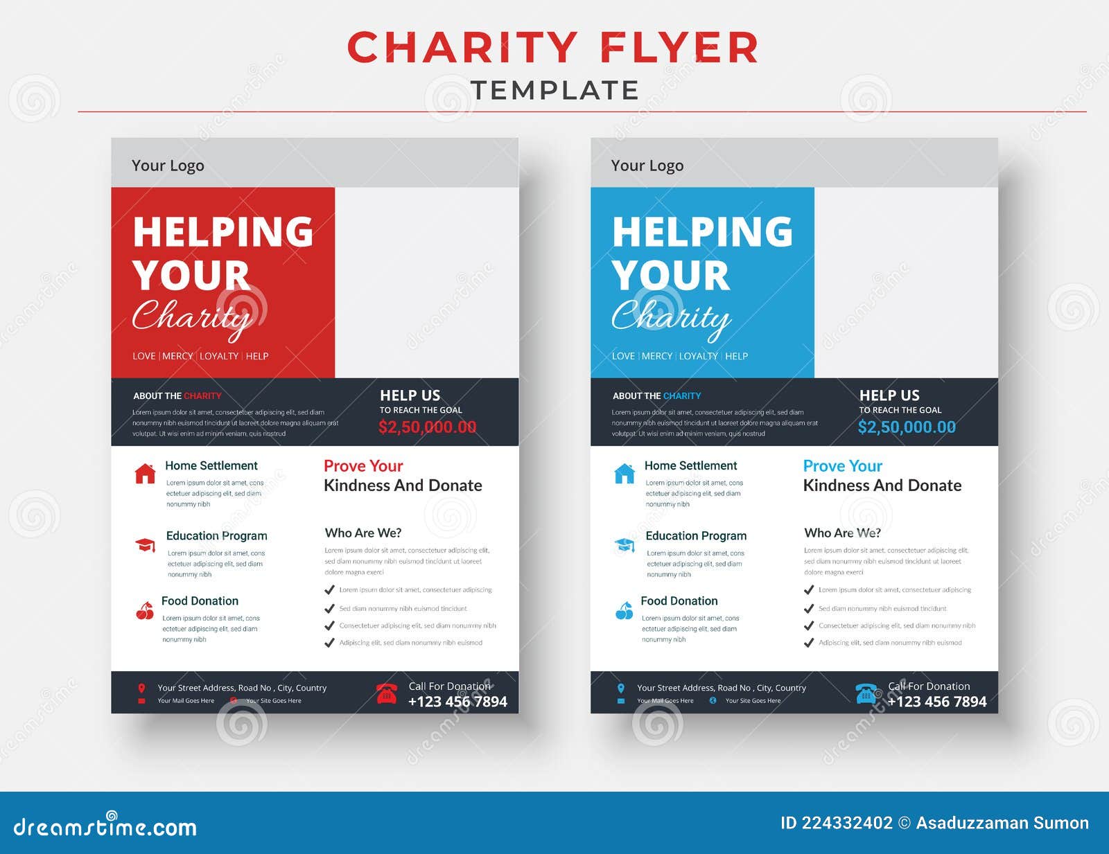 Charity Flyer Design Template. Promotional Flyer Design For Charity ...