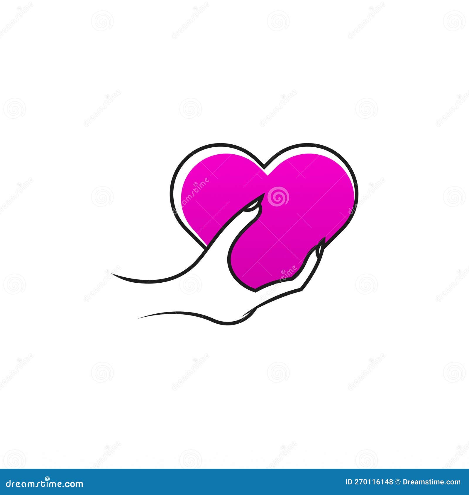 Charity Hand Logo Design Template Stock Illustration - Illustration of ...