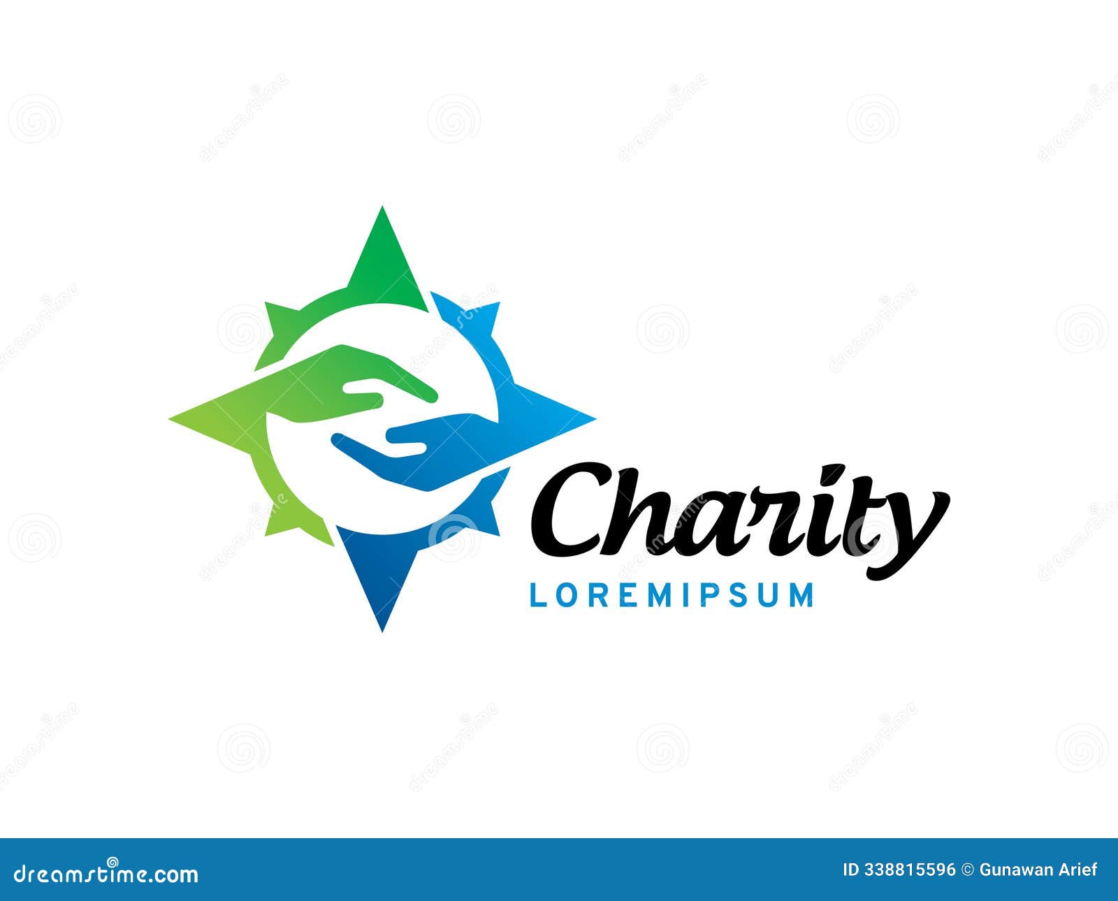 Charity or Hand Logo Template Design Vector, Emblem, Concept Design ...