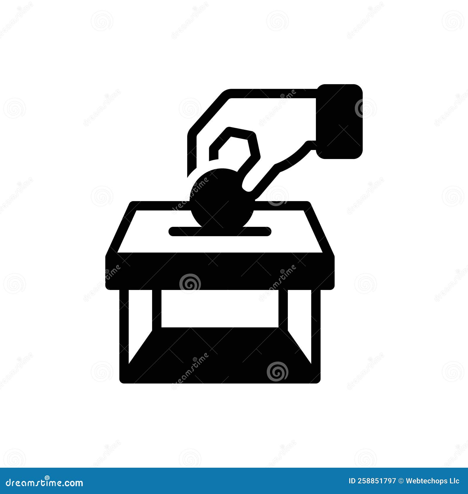 Black Solid Icon for Charity, Donation and Fund Stock Vector ...