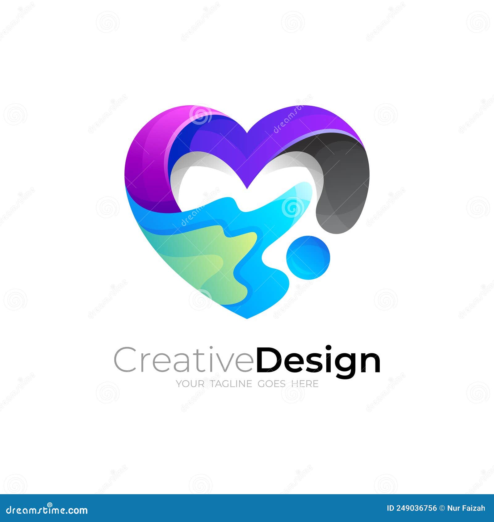 Charity Logo Vector, Heart Logo with Social Design Community Stock ...
