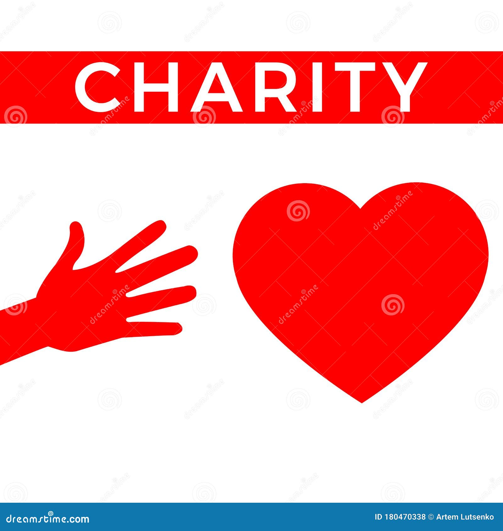 Charity Logo Vector Ilustration, Eps 10 Stock Vector - Illustration of ...