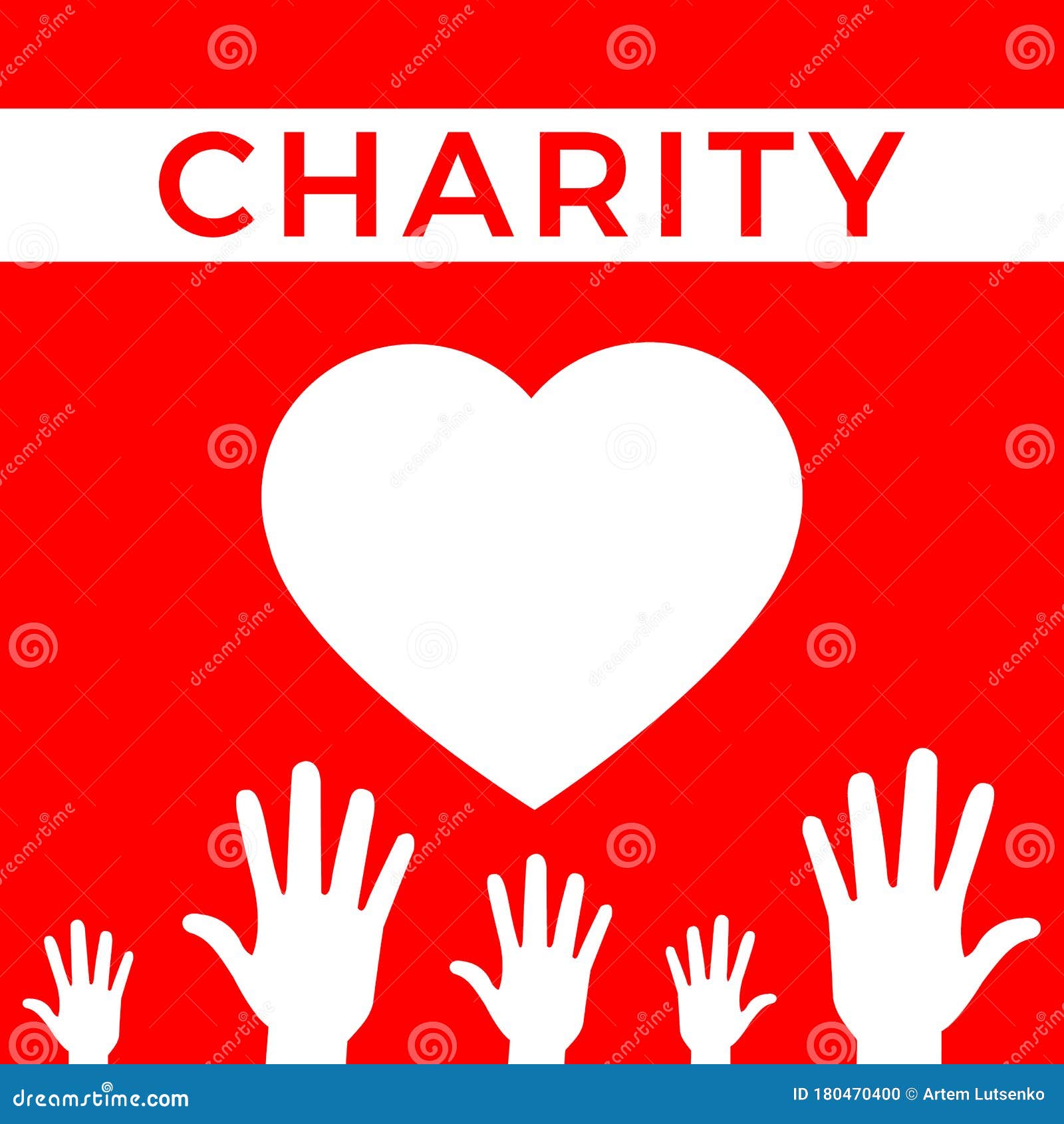 Charity Logo Vector Ilustration, Eps 10 Stock Vector - Illustration of ...